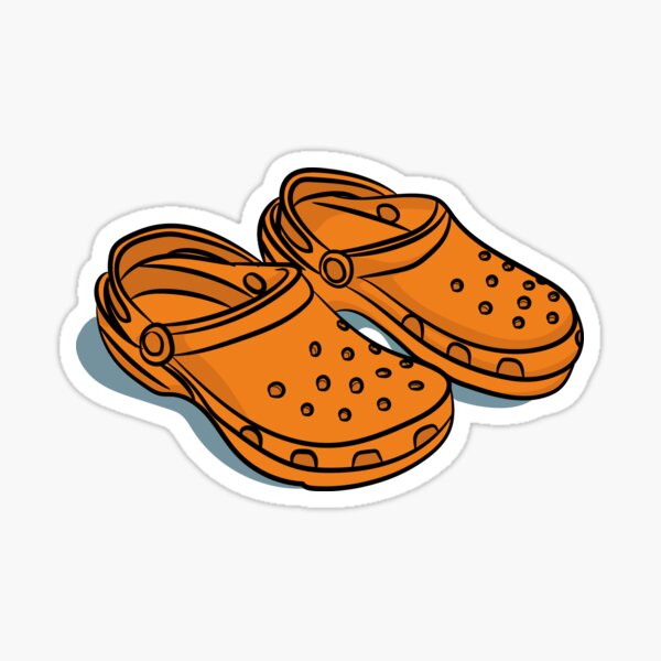 "Orange Crocs Shoe" Sticker for Sale by marycherryy | Redbubble