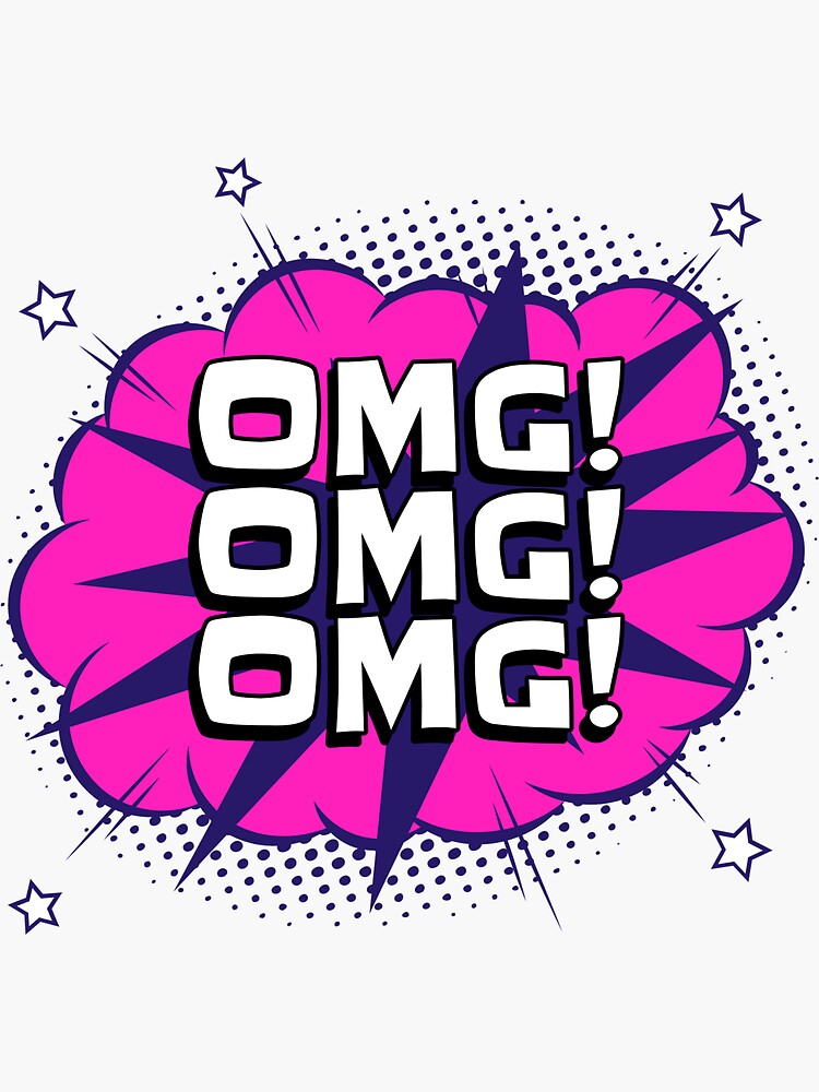 "OMG" Sticker for Sale by adamajd | Redbubble