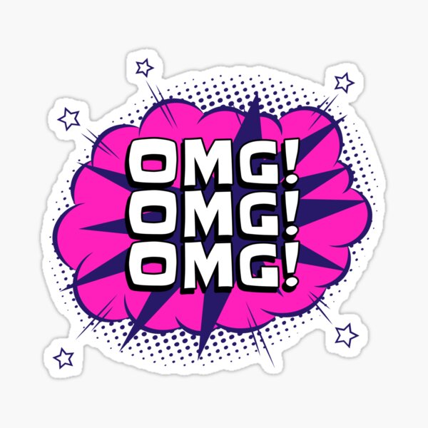 "OMG" Sticker for Sale by adamajd | Redbubble
