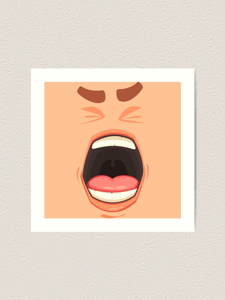 "Roblox Shout Face" Art Print by hutamaAdi98 | Redbubble