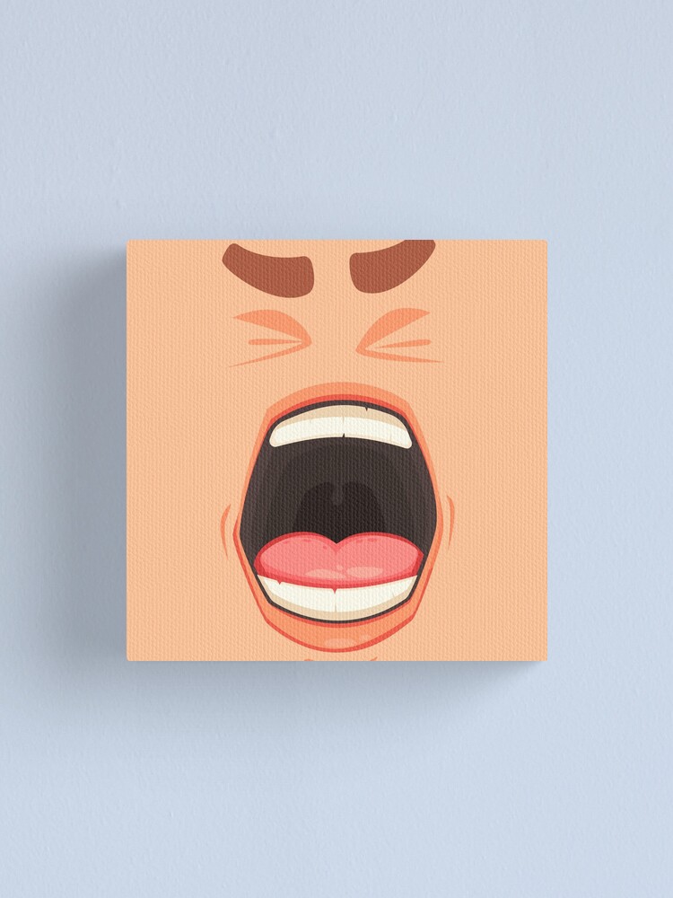 "Roblox Shout Face" Canvas Print by hutamaAdi98 | Redbubble