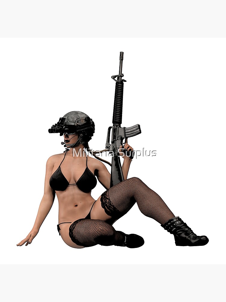 "Tactical M16 Pin-up" Poster for Sale by 86clothingco | Redbubble