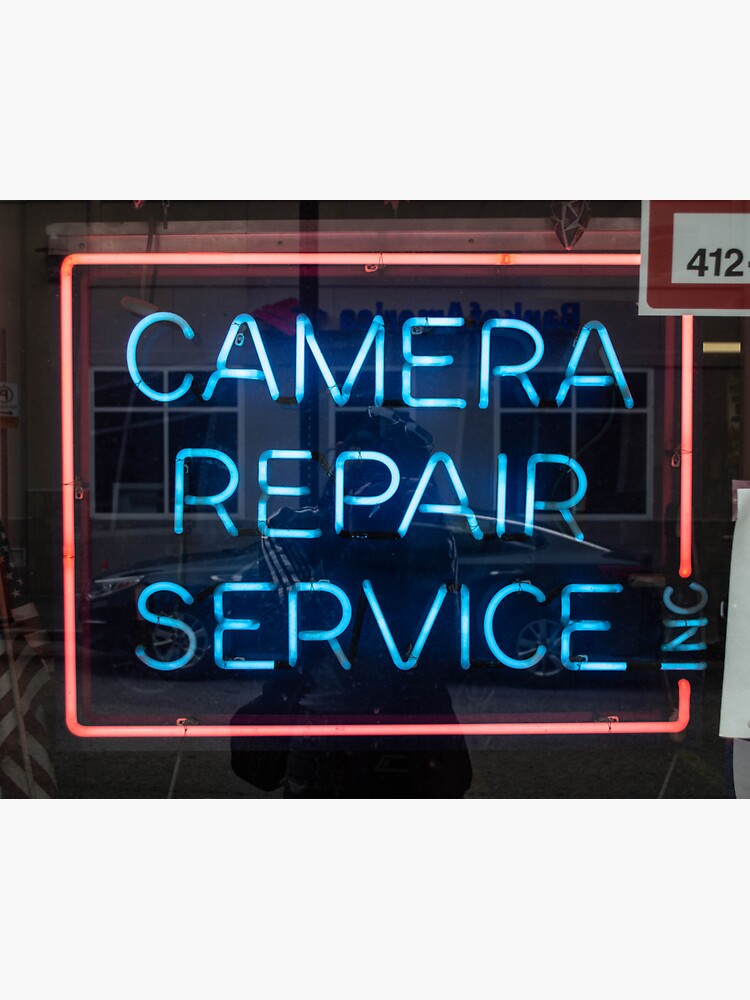"Neon Repair Sign" Sticker for Sale by jake-charlie | Redbubble