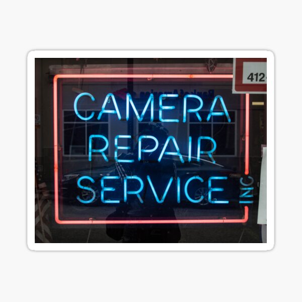 "Neon Repair Sign" Sticker for Sale by jake-charlie | Redbubble