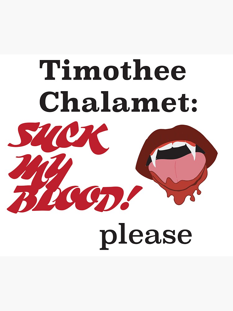 "Timothee Chalamet Vampire" Sticker for Sale by elliehoskins | Redbubble