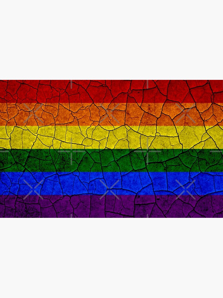 "Cracked & distressed gay pride flag" Photographic Print for Sale by ...