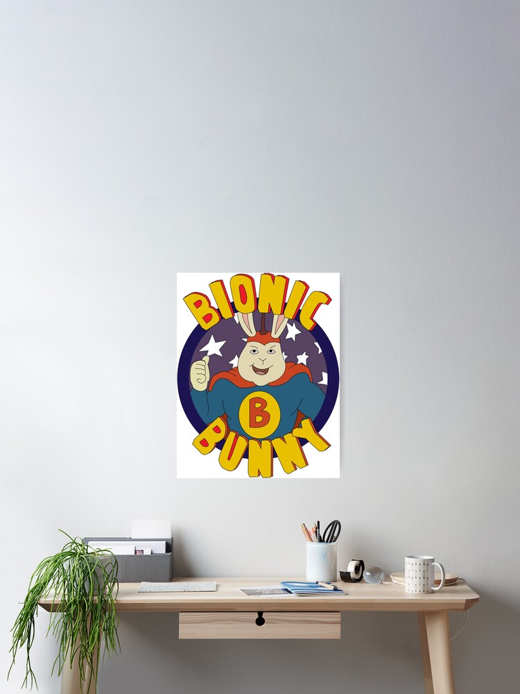 "Bionic Bunny Logo" Poster for Sale by EddieCas382 | Redbubble