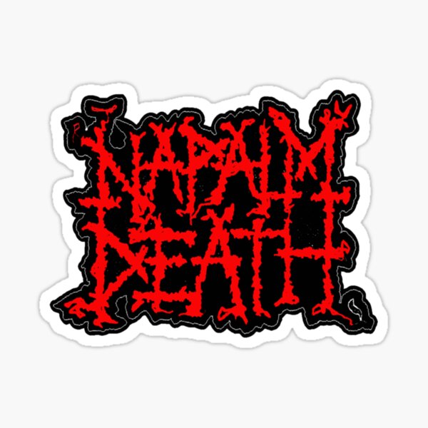 "NAPALM DEATH ROCK BAND MUSIC LEGEND" Sticker by FlexYogaEmily | Redbubble