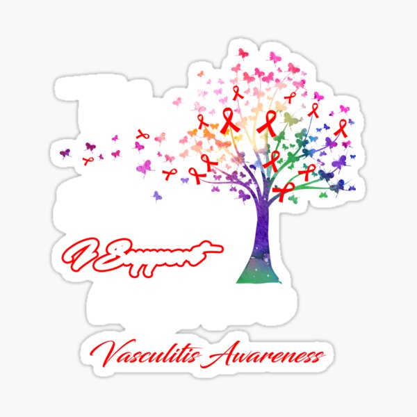 "Vasculitis Awareness Today and Everyday I Support My Hero" Sticker for ...