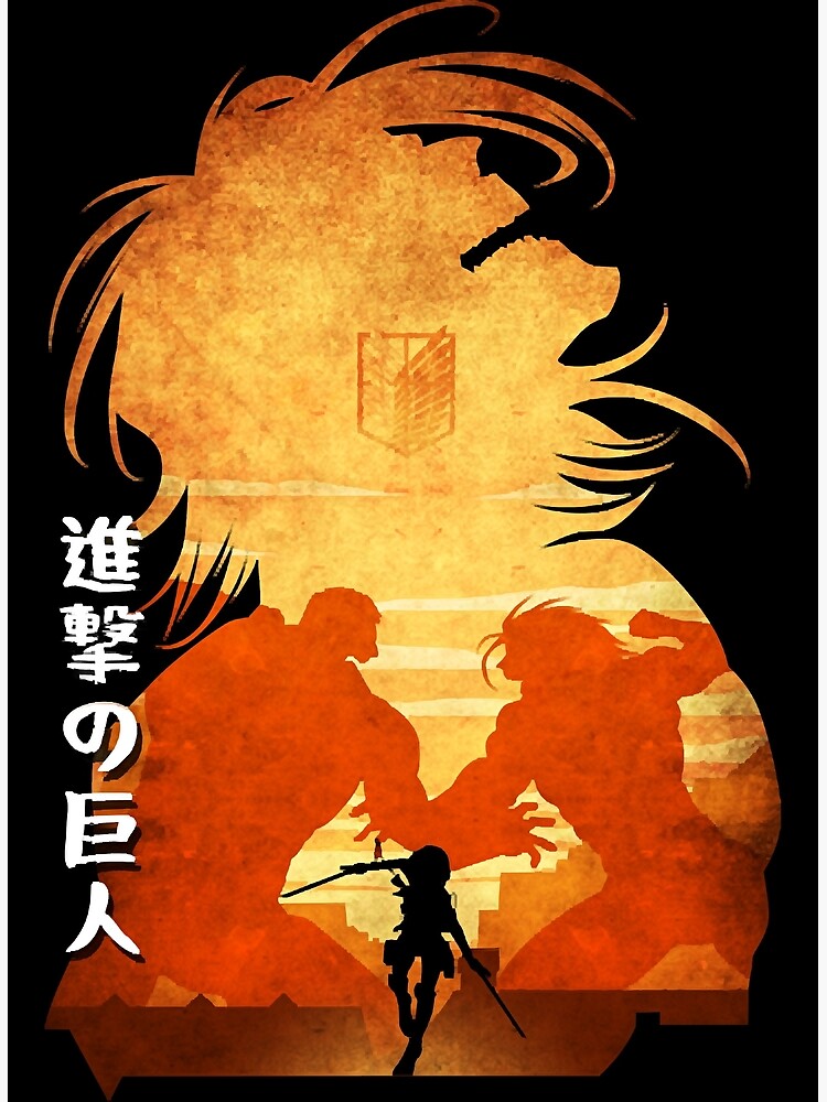 "Minimalist SIlhouette Attack on Titan " Poster for Sale by wardtRigel ...
