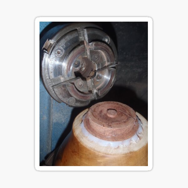 "Lathe chuck and spigot" Sticker by BigAndRed | Redbubble