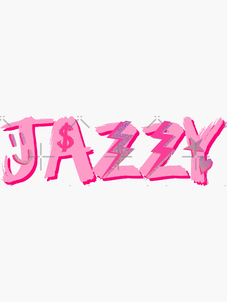 "JAZZY name" Sticker for Sale by Julia Santos | Redbubble