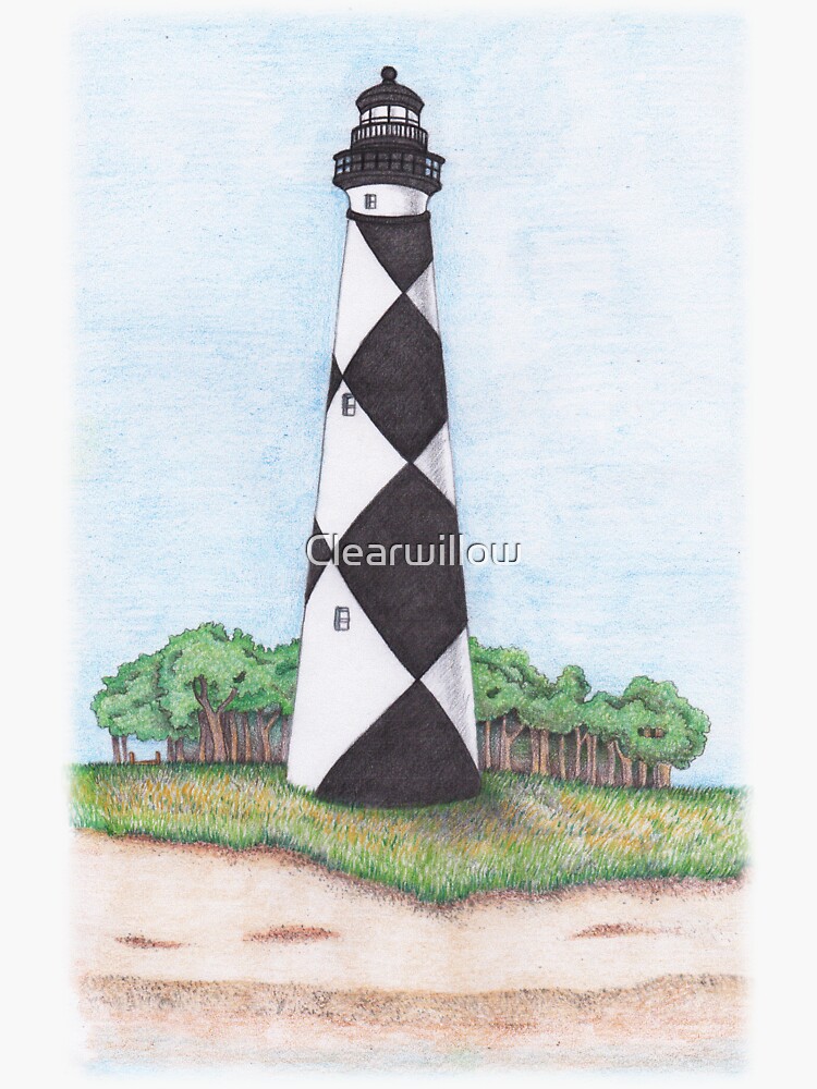 "Cape Lookout Lighthouse" Sticker for Sale by Clearwillow | Redbubble