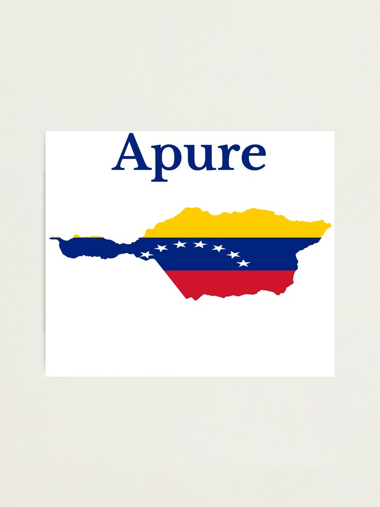 Lámina fotográfica «Diseño de mapas del estado de Apure, Venezuela» de ...
