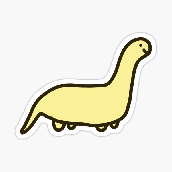 "Cute yellow Dino" Sticker for Sale by ashleypattea | Redbubble