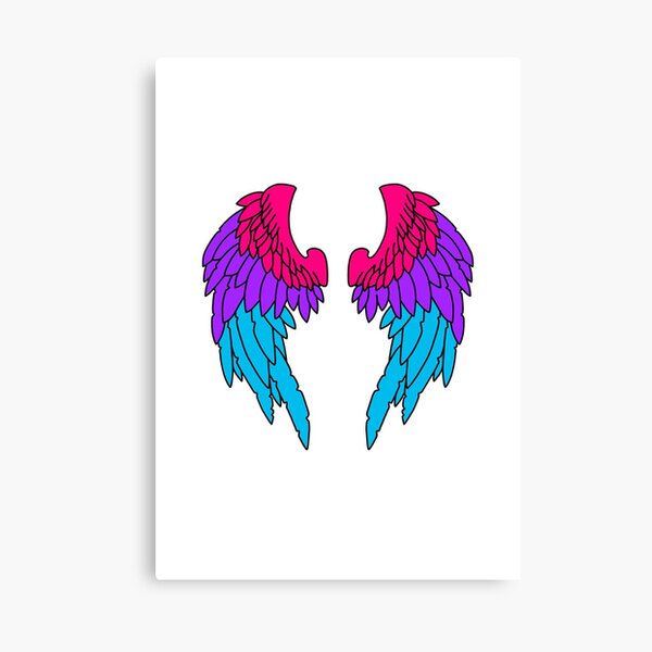 "Androgynous Pride Flag Angel Wings Version 4" Canvas Print by h0lyfire ...