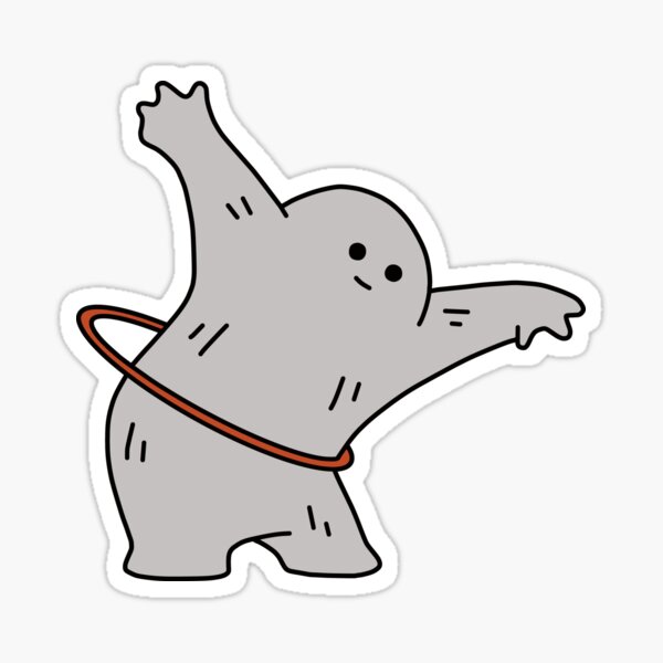 "Bigfoot Hula Hoop" Sticker for Sale by line-on-line | Redbubble
