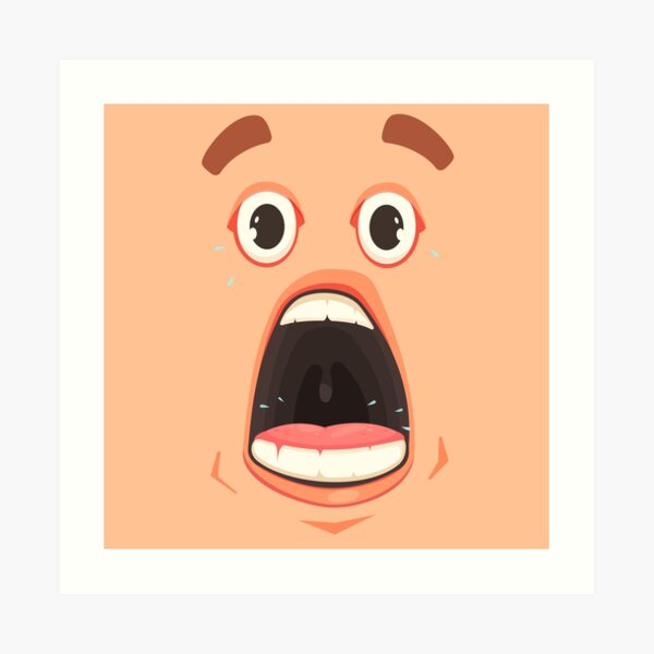 "Roblox Shocked Face" Art Print by hutamaAdi98 | Redbubble