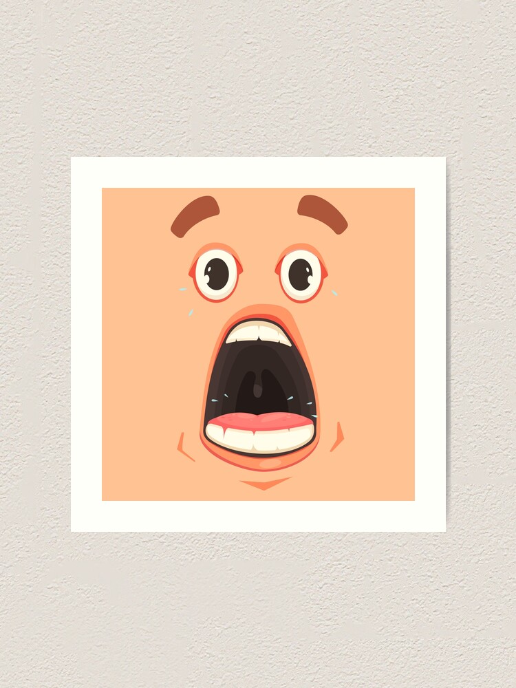"Roblox Shocked Face" Art Print by hutamaAdi98 | Redbubble