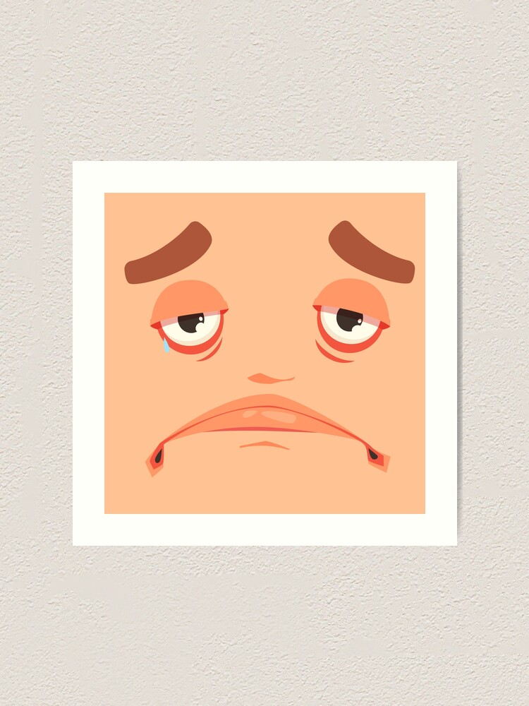 "Roblox cry sad Face" Art Print by hutamaAdi98 | Redbubble
