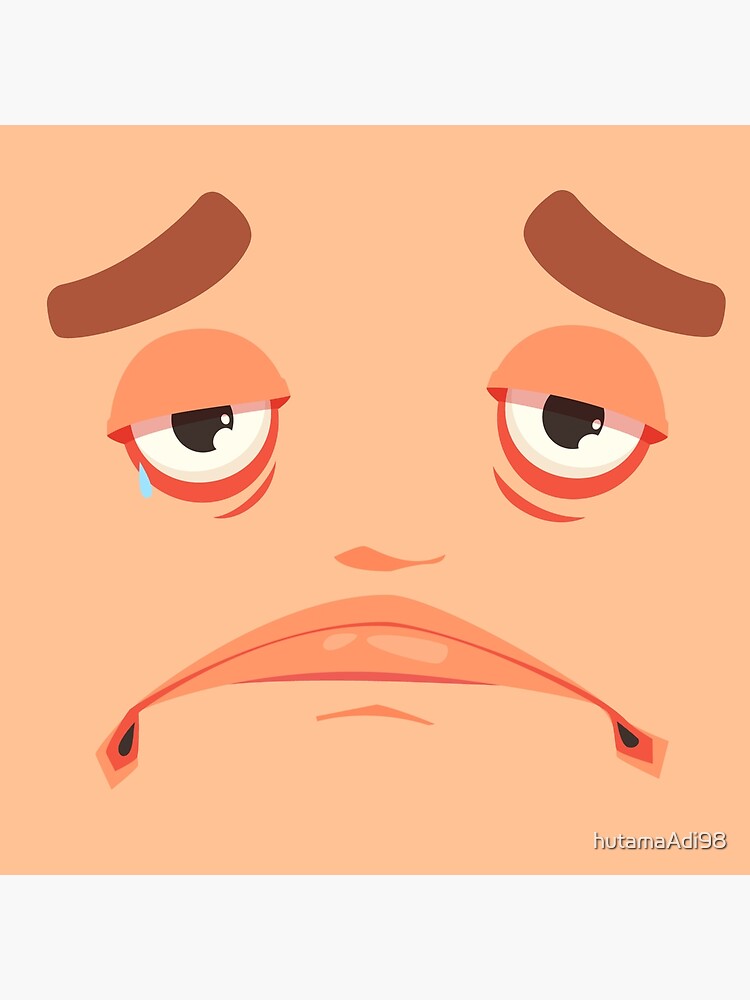 "Roblox cry sad Face" Art Print by hutamaAdi98 | Redbubble