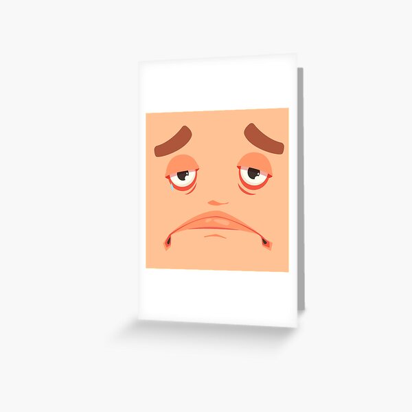 "Roblox cry sad Face" Greeting Card by hutamaAdi98 | Redbubble