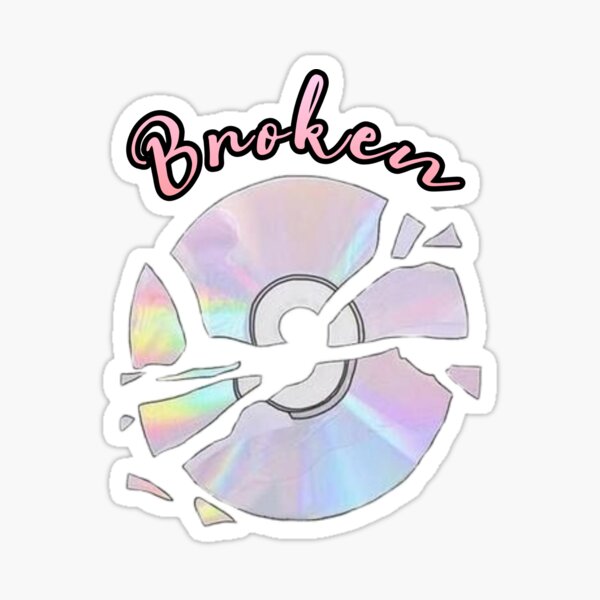 "Broken" Sticker by reetika23 | Redbubble