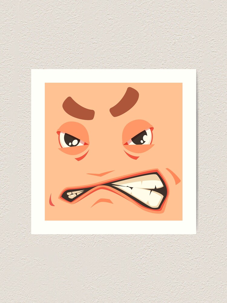 "Roblox Angry Face" Art Print for Sale by hutamaAdi98 | Redbubble