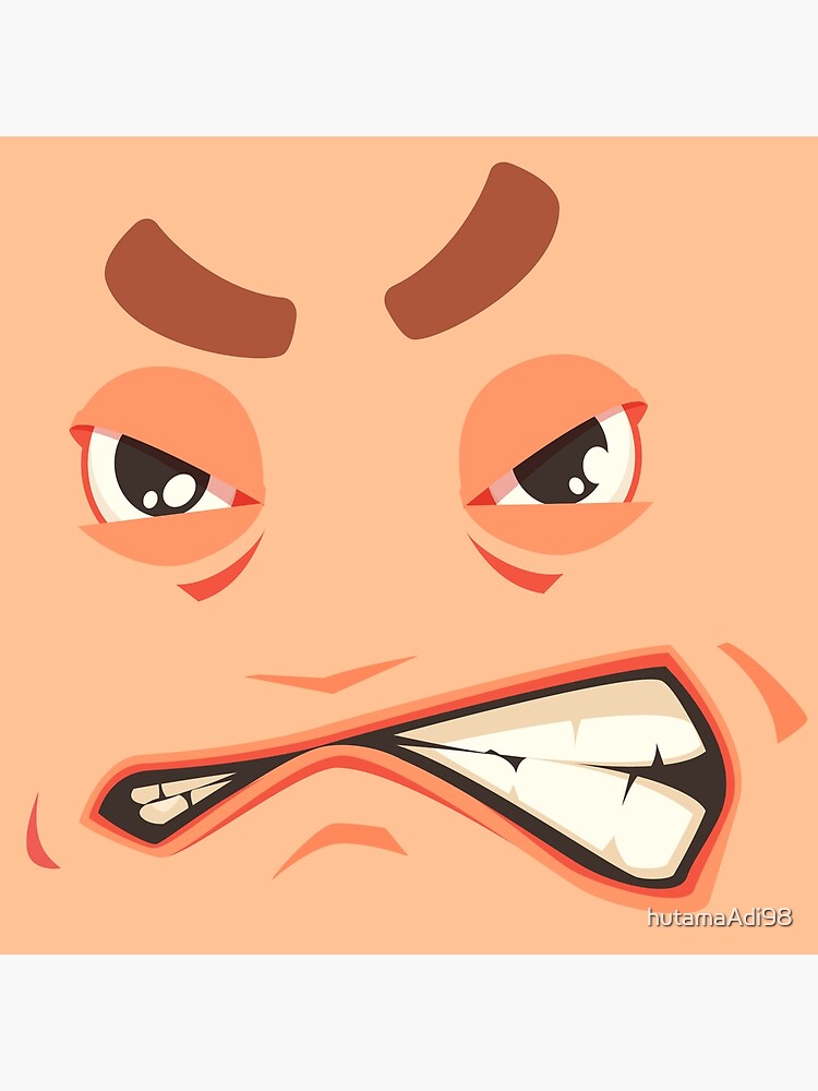 "Roblox Angry Face" Canvas Print for Sale by hutamaAdi98 | Redbubble