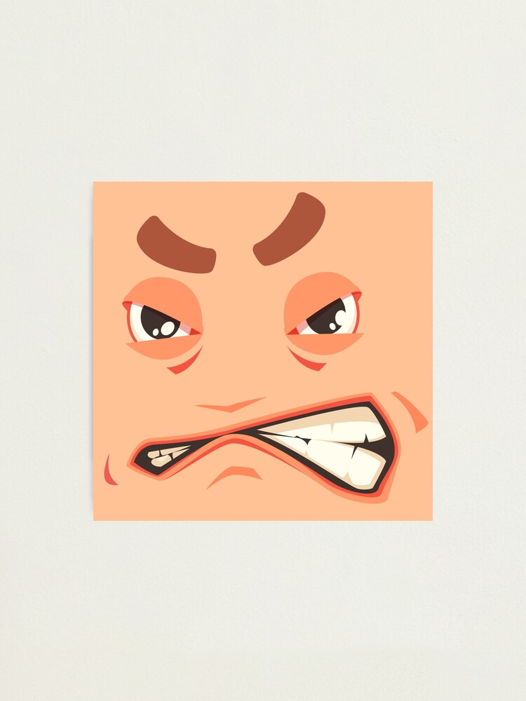 "Roblox Angry Face" Photographic Print for Sale by hutamaAdi98 | Redbubble