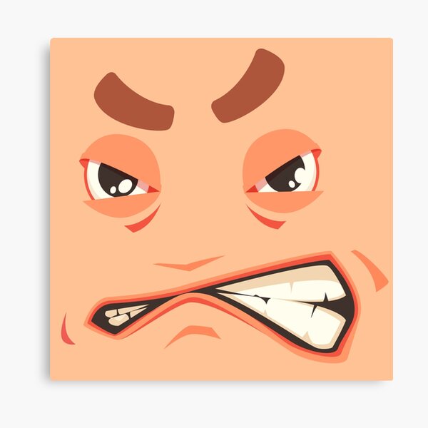 "Roblox Angry Face" Canvas Print for Sale by hutamaAdi98 | Redbubble