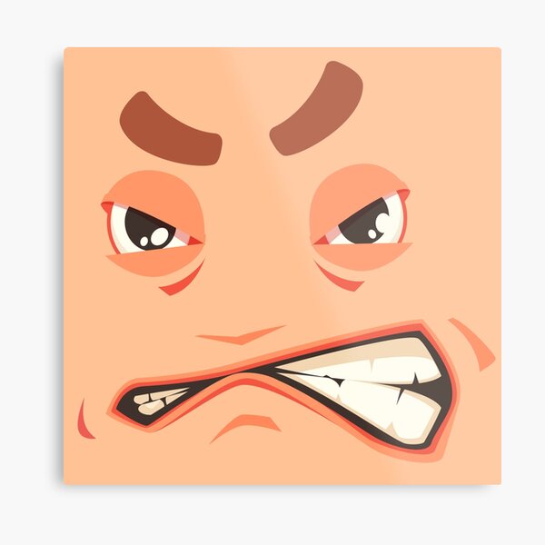 "Roblox Angry Face" Metal Print by hutamaAdi98 | Redbubble