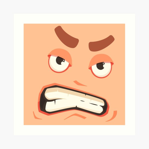 "Roblox Angry Face" Art Print for Sale by hutamaAdi98 | Redbubble