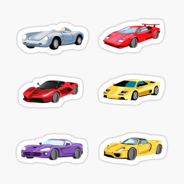 "Classic Sports Cars" Sticker for Sale by MottoDigging | Redbubble