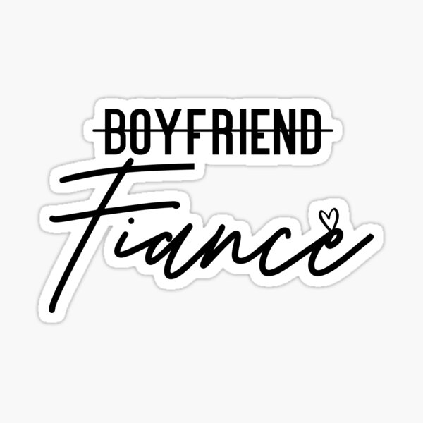 "Boyfriend Fiance, Fiancee, Engaged, Groom, Bachelorette party" Sticker ...