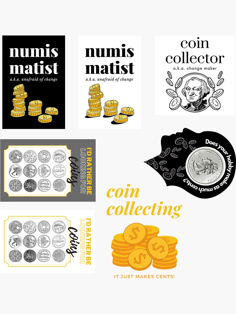 "Coin Collecting: Sticker Pack" Sticker for Sale by dainattempts ...