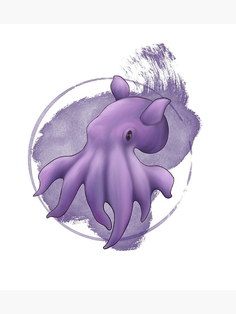 "Purple Dumbo Octopus" Poster for Sale by MoanaMatron | Redbubble