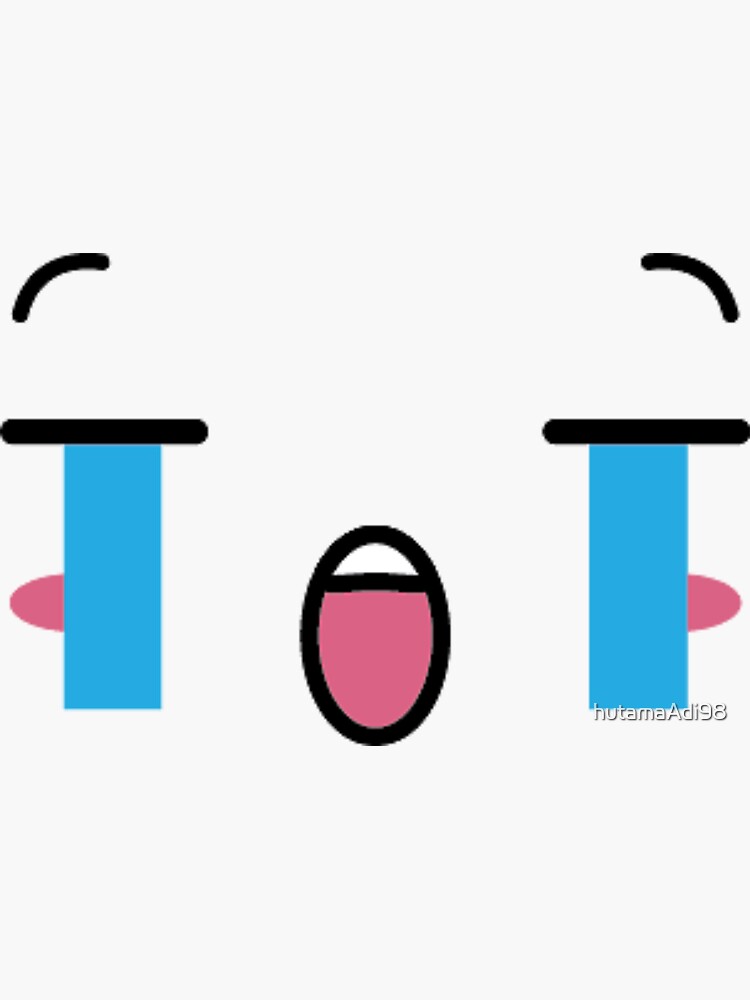 "Roblox Cry Face" Sticker for Sale by hutamaAdi98 | Redbubble
