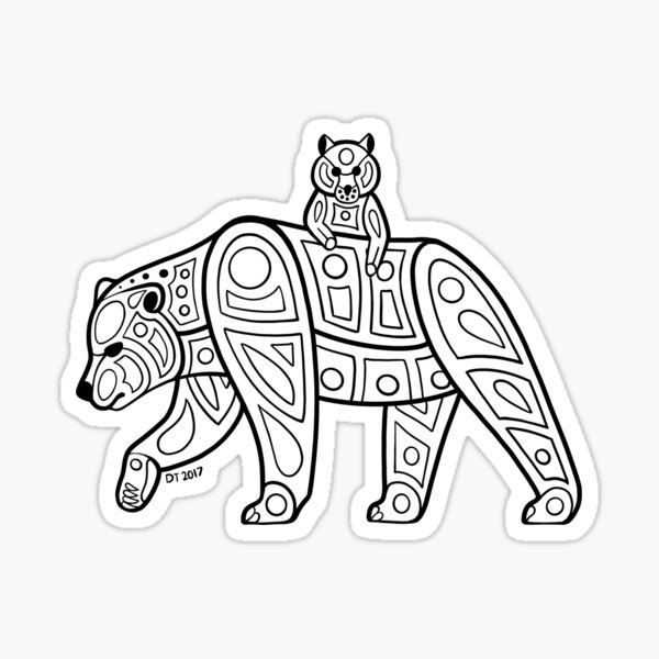 "Native inspired Bears" Sticker for Sale by DahlisCrafter | Redbubble