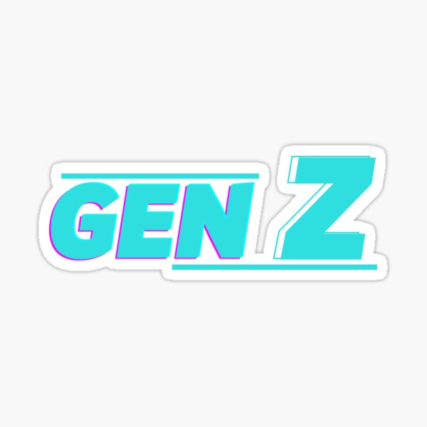 "Gen Z" Sticker for Sale by adii-0412 | Redbubble