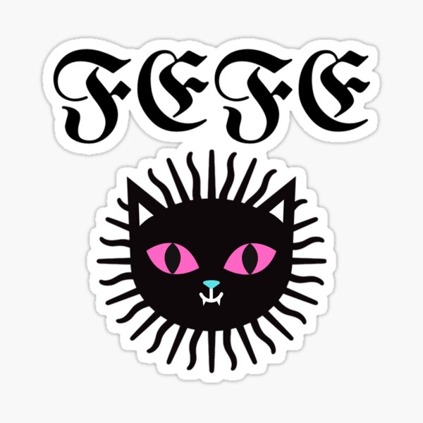 "FEFE CAT LOGO I" Sticker for Sale by MAGNO2000 | Redbubble