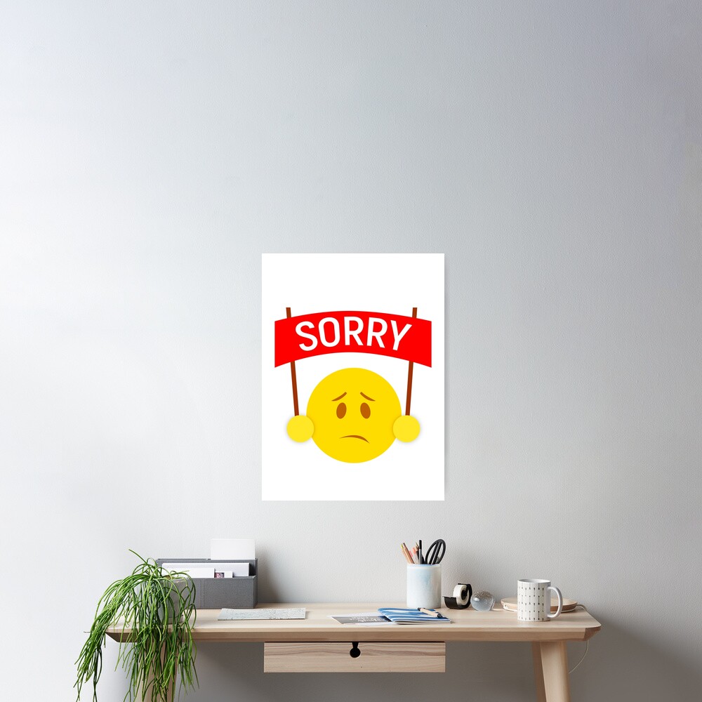 "Apologize emoji" Poster by Aleksey888 | Redbubble