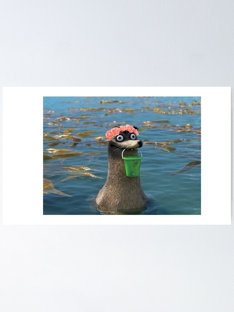 "Gerald Finding Dory Flower Crown" Poster by Marcles | Redbubble