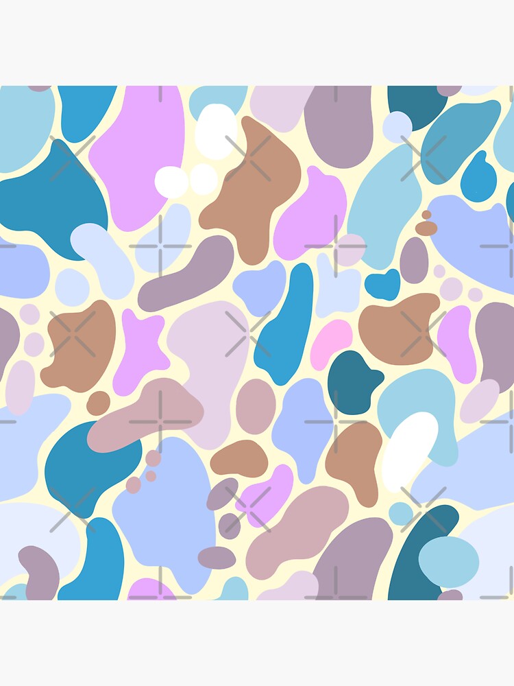"Groovy Shapes Pattern - Pastel Colors" Sticker by Squarebird | Redbubble