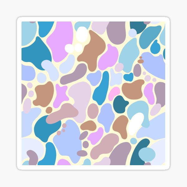 "Groovy Shapes Pattern - Pastel Colors" Sticker by Squarebird | Redbubble