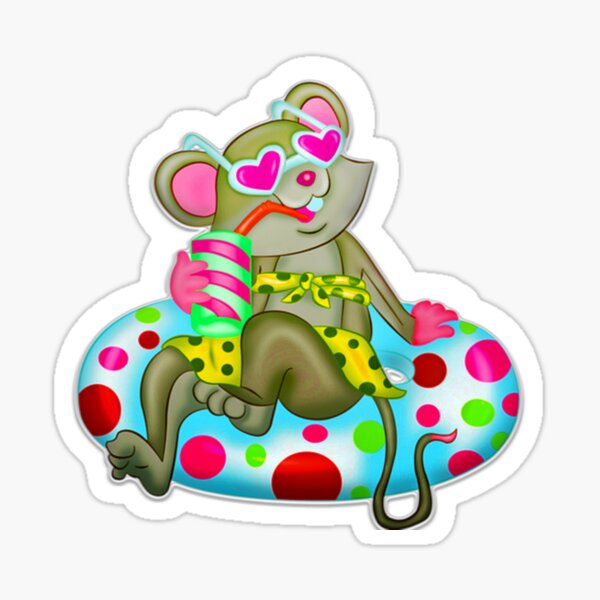 "Floating mouse" Sticker by pnkpopcorn | Redbubble