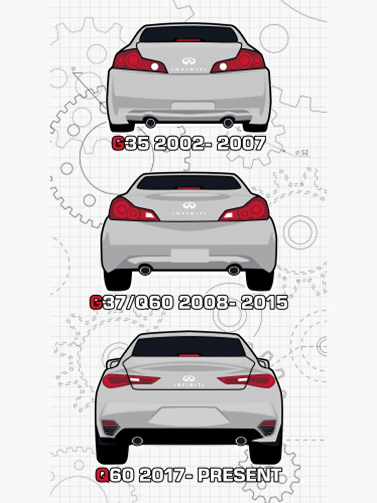 "Infiniti G35 G37 Q60 " Sticker for Sale by DaciasDesignsLL | Redbubble