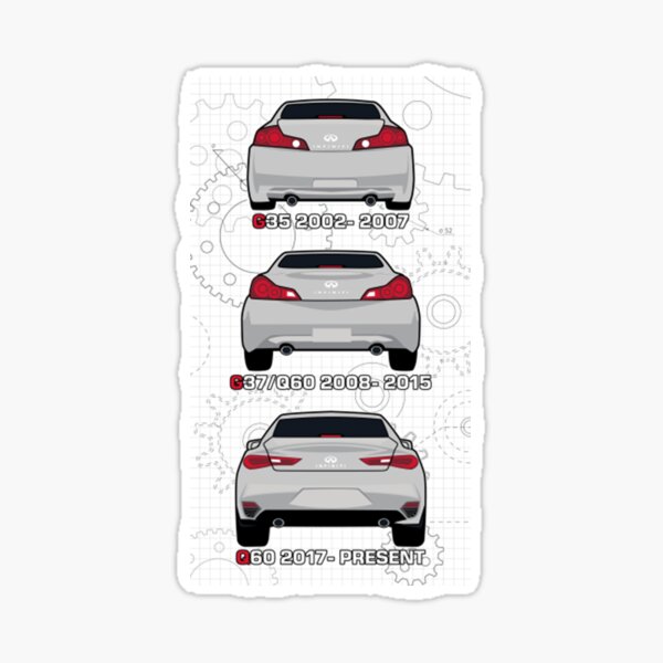 "Infiniti G35 G37 Q60 " Sticker for Sale by DaciasDesignsLL | Redbubble