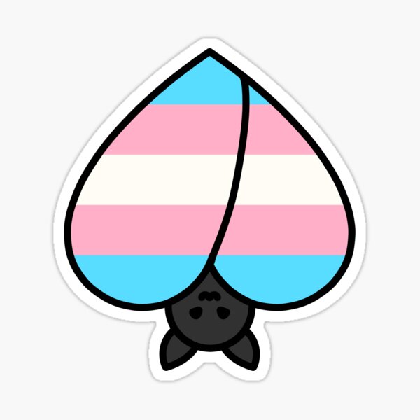 "Cute Trans Pride Flag Bat" Sticker for Sale by MiniCarousel | Redbubble