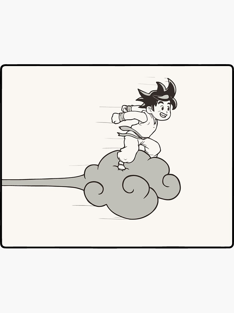 "Goku Flying Nimbus " Sticker for Sale by CowboySpider | Redbubble